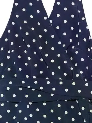 P.a.r.o.s.h Polka-dot Halter Top - Blue