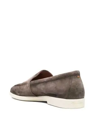 Santoni Suede Loafers - Brown