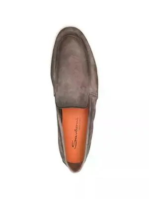 Santoni Suede Loafers - Brown