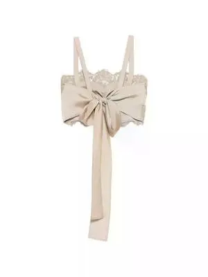P.a.r.o.s.h Lace Detail Cropped Top