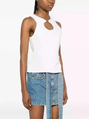 TWINSET Ribbed Cut-out Embellished Top