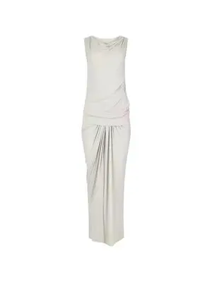 ENTIRE STUDIOS Cowl Draped Midi Dress - Neutrals