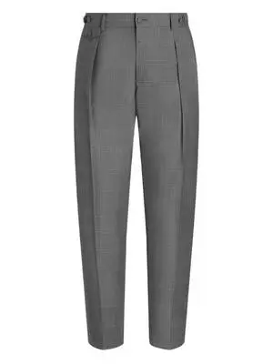 Dolce & Gabbana Glen Plaid Virgin Wool Trousers