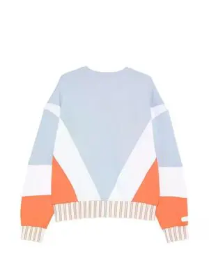 PDF Graphic-print Colour-block Sweatshirt - Blue