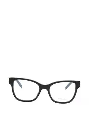 Saint Laurent Logo Detail Eyeglasses - Black