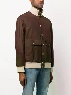 Brunello Cucinelli Suede Bomber Jacket