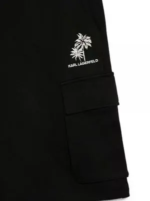 Karl Lagerfeld Embroidered Palm Tree Cargo Shorts
