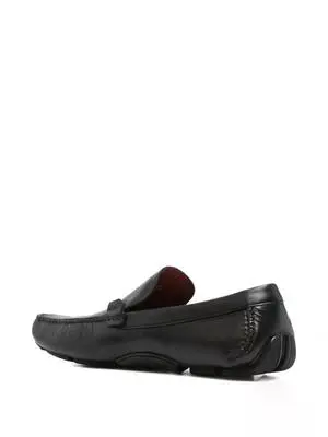 FERRAGAMO Leather Loafers - Black