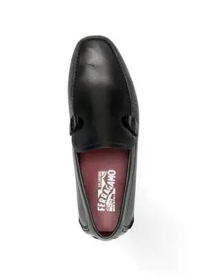 FERRAGAMO Leather Loafers - Black