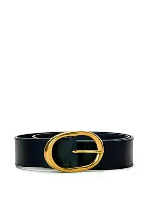 TWP Oval Buckle Wide Belt - Blue
