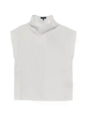Soeur High-neck Blouse - Grey