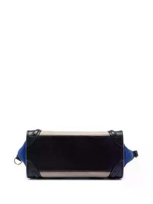Celine 2003 Nano Tricolor Luggage Satchel - Brown