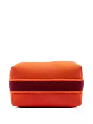 Hermès Toile Bride A Brac Case Vanity Bag - Orange