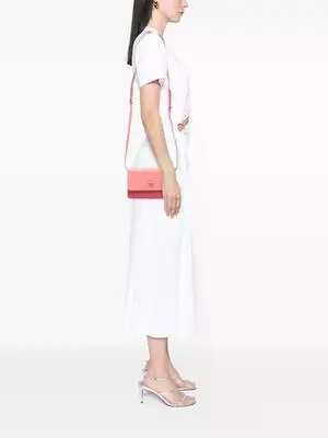 Prada 2010-2026 Bicolor Saffiano Lux Wallet On Strap - Pink