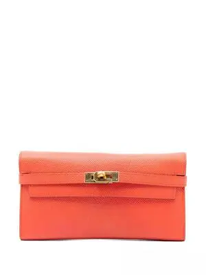 Hermès 2018 Epsom Kelly Longue Wallet - Orange
