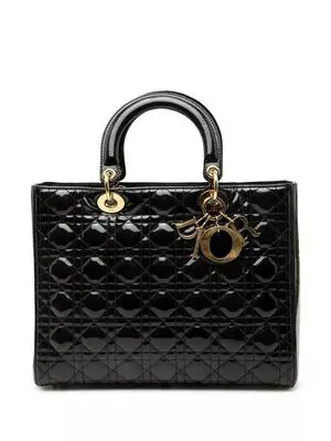 Dior Lady Large Patent Cannage Satchel