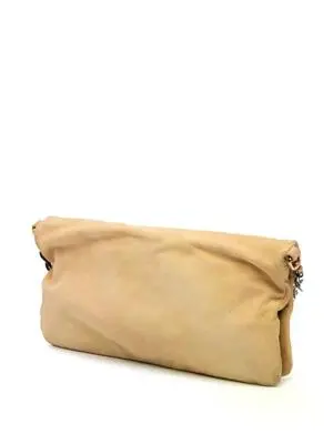 Prada 2000-2025 Suede Chain Pochette Shoulder Bag