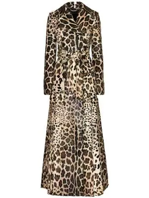 Dolce & Gabbana Leopard-print Trench Coat