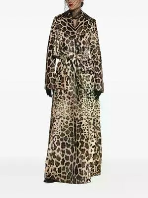 Dolce & Gabbana Leopard-print Trench Coat