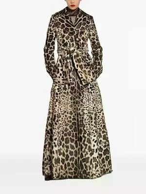 Dolce & Gabbana Leopard-print Trench Coat