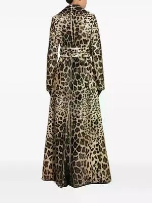 Dolce & Gabbana Leopard-print Trench Coat