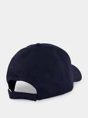 Moncler Cotton Gabardine Baseball Cap - Blue