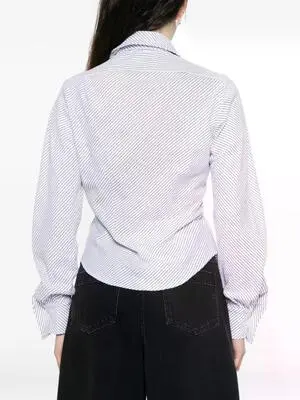 VIVIENNE WESTWOOD Striped Draped Shirt - White