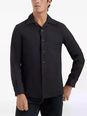 Brunello Cucinelli Notched-collar Linen Shirt
