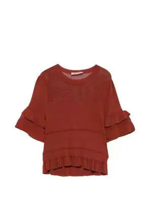 TWINSET Ruffled Knit Top