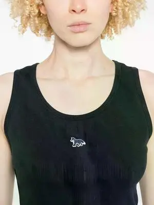 Maison Kitsuné Emblem Ribbed Tank Top
