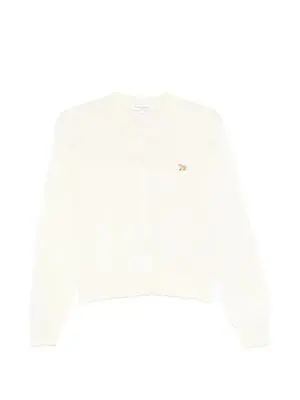 Maison Kitsuné Fox-motif Cardigan - Neutrals