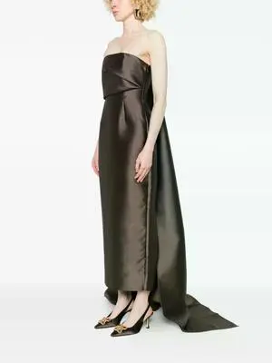 Solace London Kiki Strapless Maxi Dress - Brown