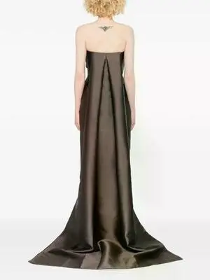 Solace London Kiki Strapless Maxi Dress - Brown