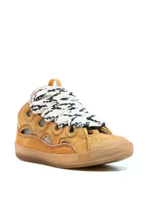 LANVIN Curb Suede Sneakers - Brown