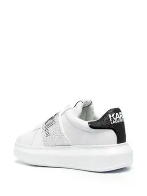 Karl Lagerfeld Embellished Logo-strap Sneakers