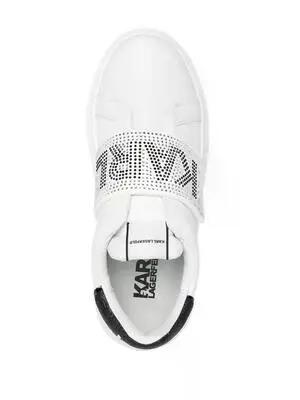 Karl Lagerfeld Embellished Logo-strap Sneakers