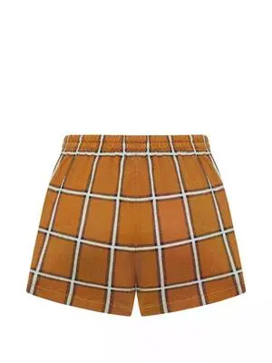 Guest In Residence Plaid Button Shorts - Brown