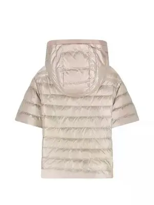 Herno Short-sleeve Hooded Quilted Coat - Pink