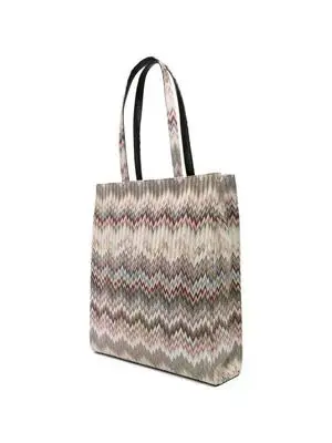 Missoni Zigzag Pattern Shoulder Bag - Brown
