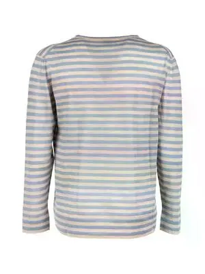 Malo Striped Knitted Sweatshirt - Blue