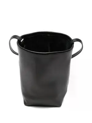 THE ROW Leather Bucket Bag - Black