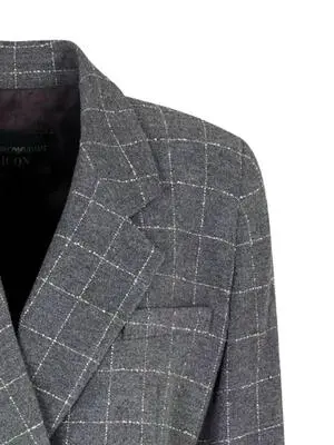 Emporio Armani Checked Double-breasted Blazer