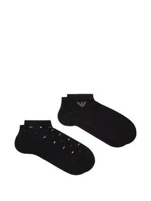 Emporio Armani Logo-print Socks - Black
