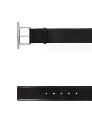 Alexander McQueen T-bar Belt With Engraved Logo