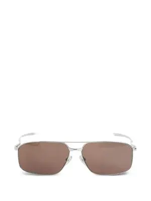 Balenciaga Rectangle-shape Full-rim Sunglasses - Silver