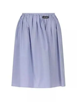 Miu Miu Cotton Midi Skirt - Blue