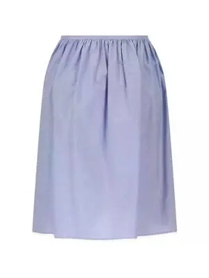 Miu Miu Cotton Midi Skirt - Blue