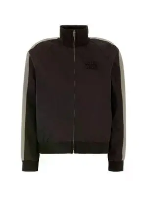 Miu Miu Striped Cotton Blouson Jacket - Brown