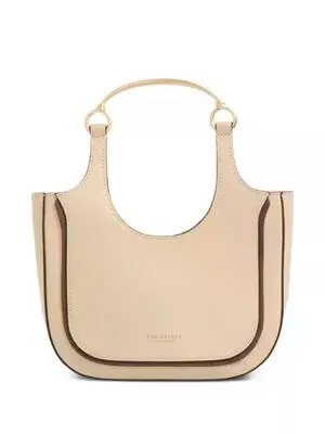 THE BRIDGE Leather Mini Clutch With Metal Handle
