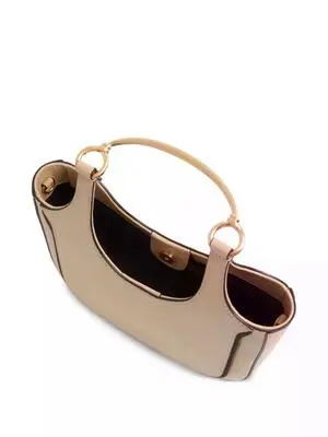 THE BRIDGE Leather Mini Clutch With Metal Handle